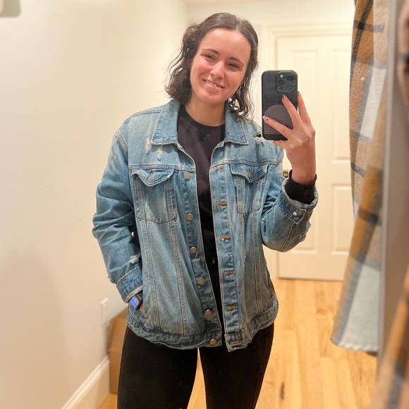 Pink Lily | Jackets & Coats | Downtown Classic Denim Jacket Dark Wash | Poshmark